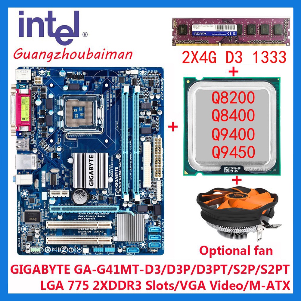 ใช้เมนบอร์ด ASUS Gigabyte G41 Micro ATX + INTEL LGA 775 4C4T Q9450 ...