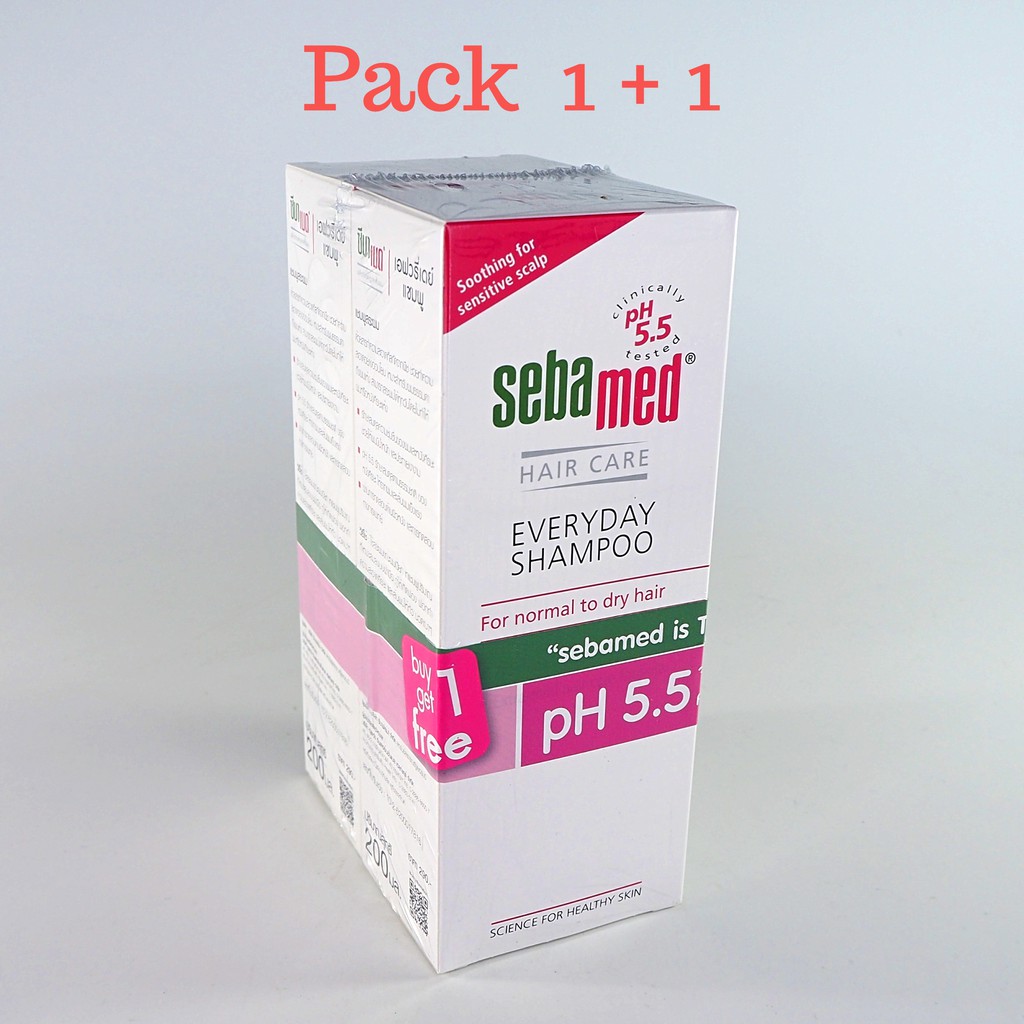 Sebamed Everyday Shampoo 200 mL Pack 1+1 ซีบาเมด เอฟรี่เดย์ แชมพู 200 ...