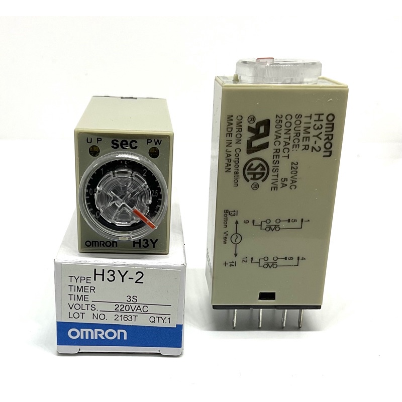 ทามเมอร์ H3Y-2 OMRON ไฟ220VAC มี3S, 5S, 10S, 30S, 60S, 5M, 10M, 30M, 60M | Shopee Thailand