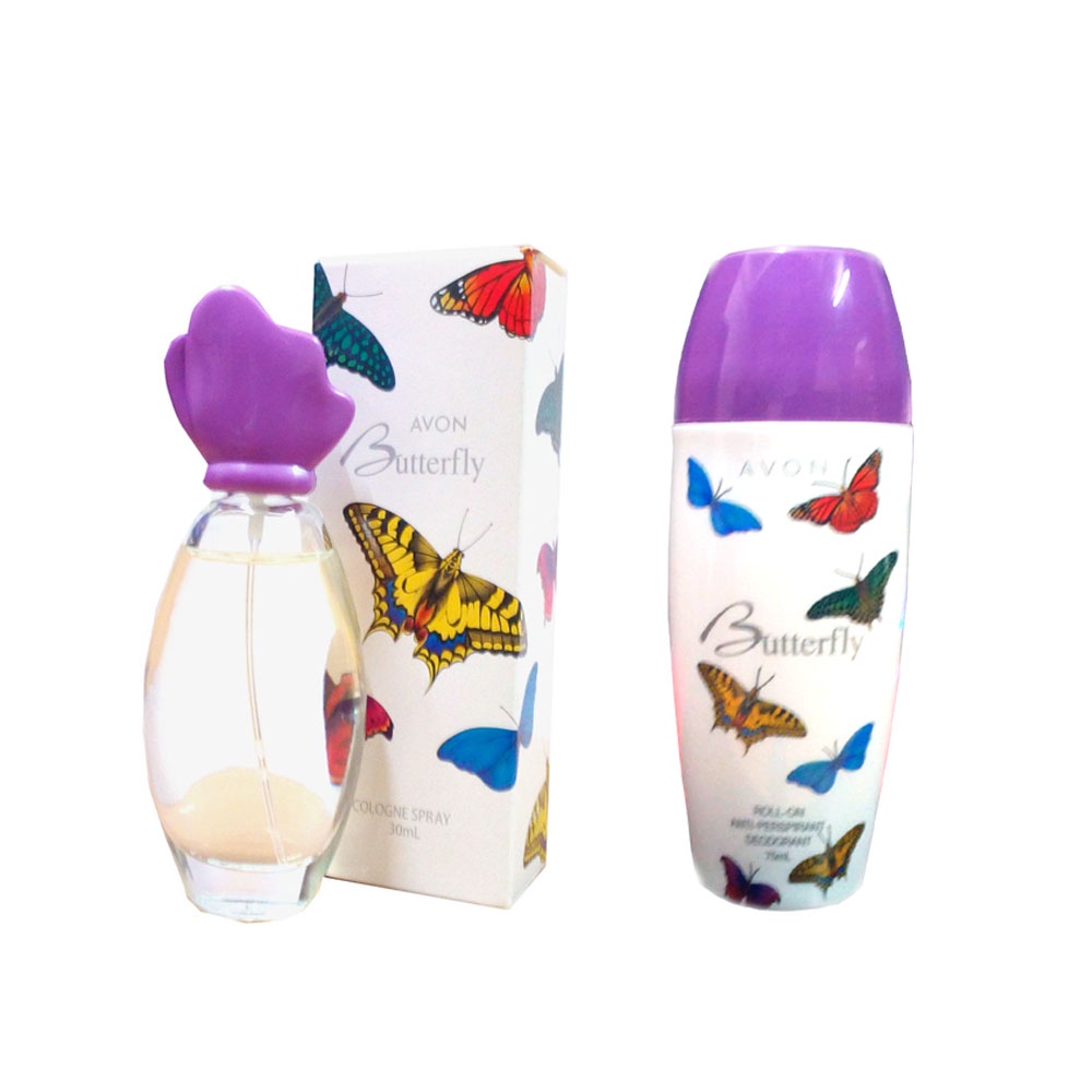 AVON Butterfly Cologne Spay And Roll-On เอวอน บัตเตอร์ฟลาย โรลออน 75 ...