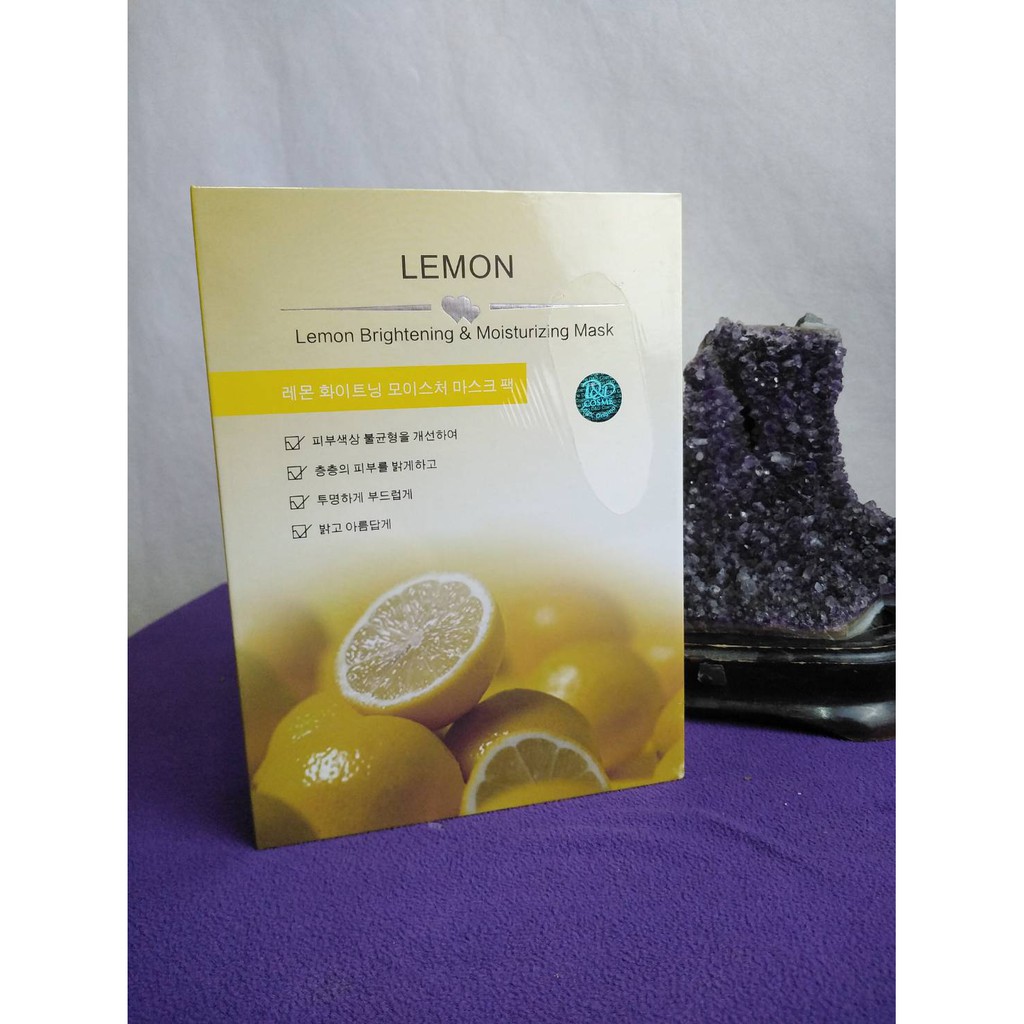 #1กล่อง(10 ชิ้น)90 บาท#DD MASK LEMON BRIGHTENING & MOISTURIZING MASK 30 ...