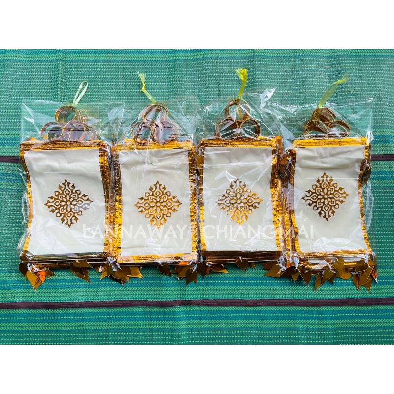 ตุงไชยล้านนา ตุงมงคลทางเหนือ กว้าง9นิ้วยาว2เมตร ตุงถวาย ตุงตกแต่ง ...