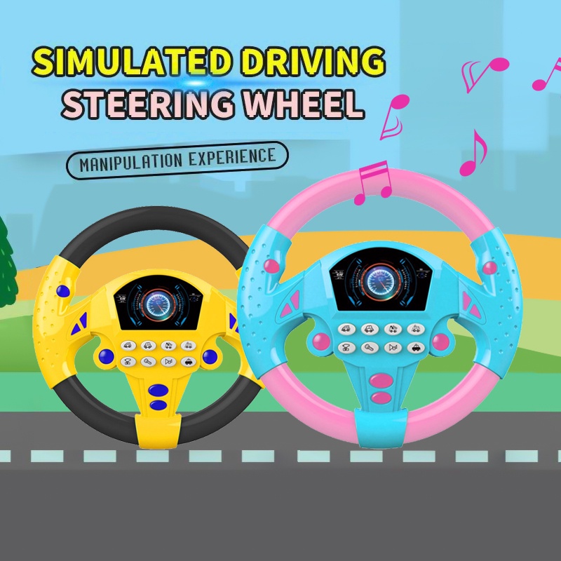 Analog steering wheelพวงมาลัยของเล่นเด็ก พวงมาลัยจำลองขับรถ พวงมาลัยรถ ...