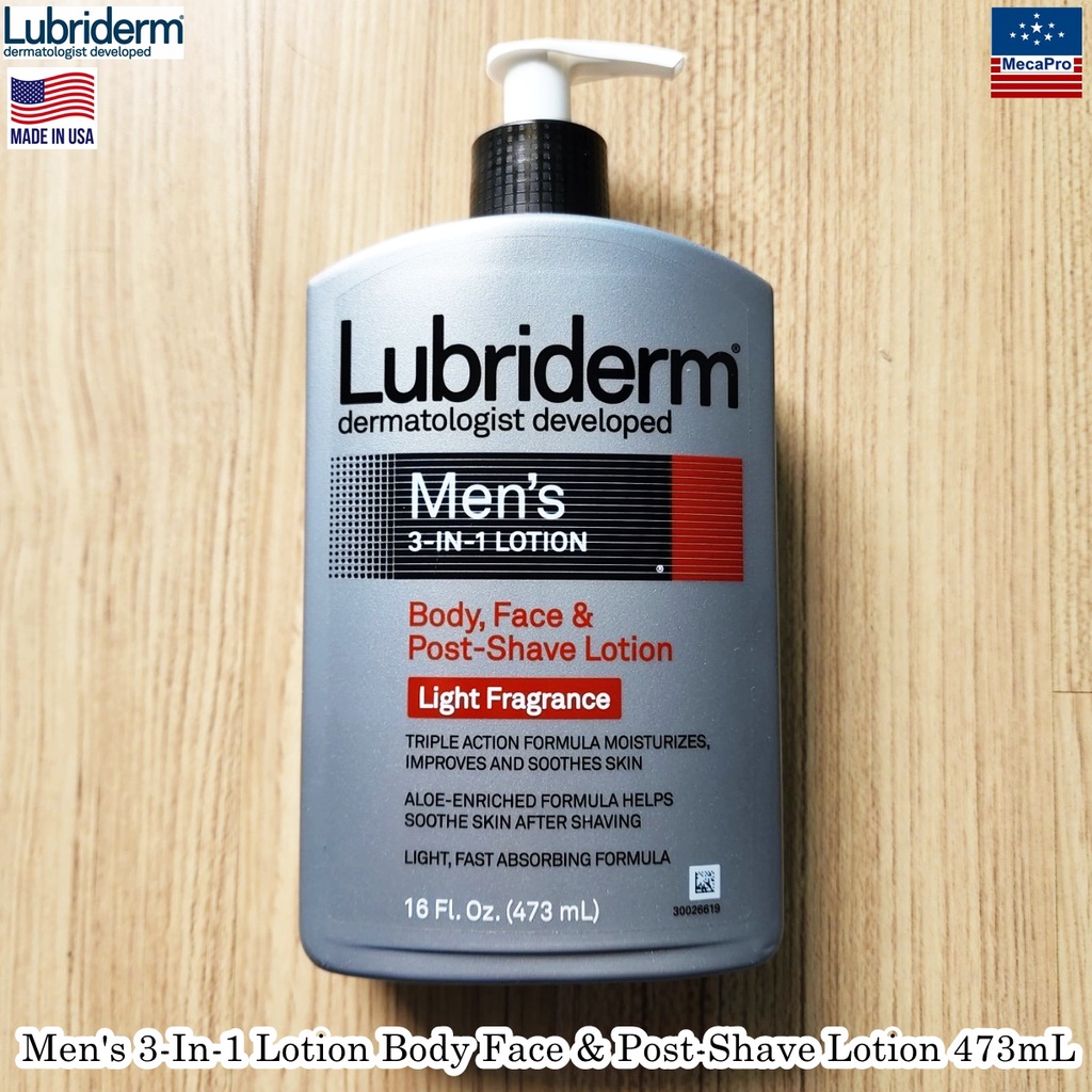 Lubriderm® Men's 3-In-1 Lotion Body Face & Post-Shave Lotion 473 ml ลูบ ...