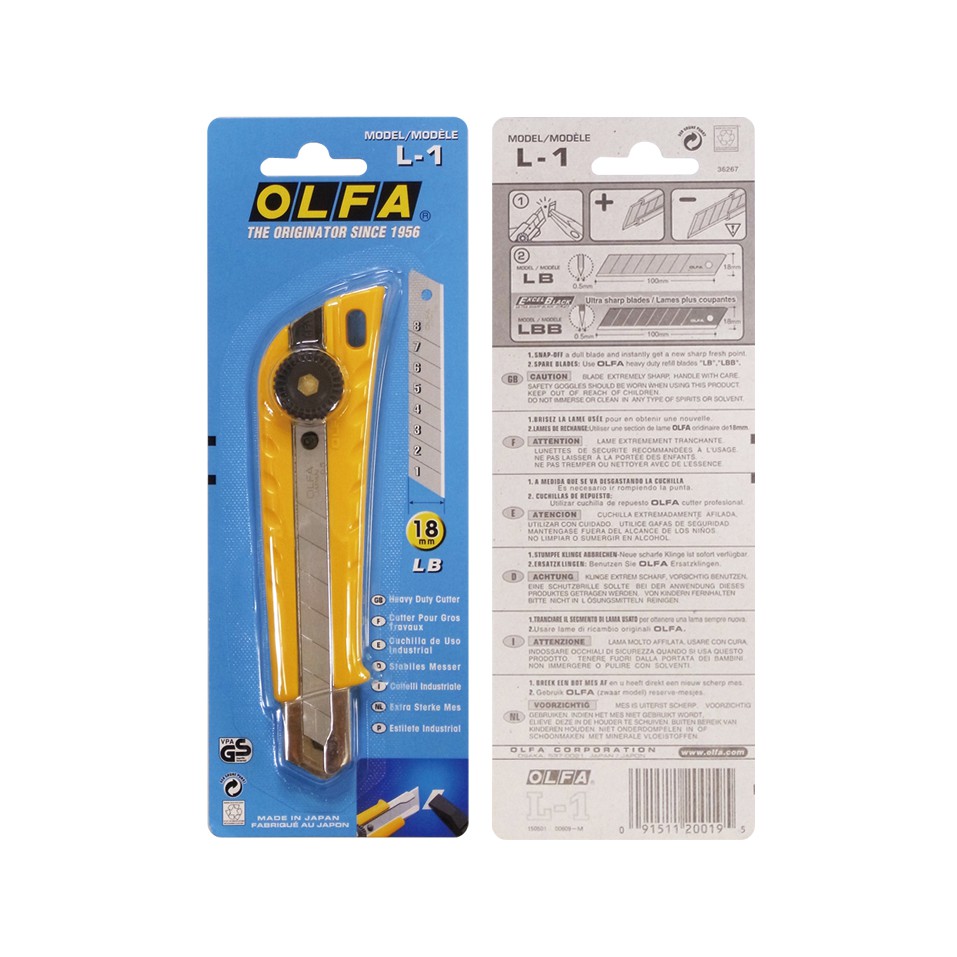 OLFA โอฟ่า รุ่น L-1 มีดคัตเตอร์ขนาดกลาง18มม. | Shopee Thailand