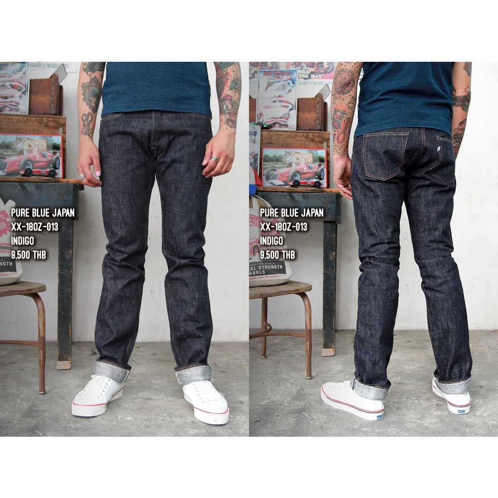 เอวจริง33 Pure Blue Japan XX-013 ผ้า 14OZ กระบอกเล็ก สภาพดี | Shopee Thailand