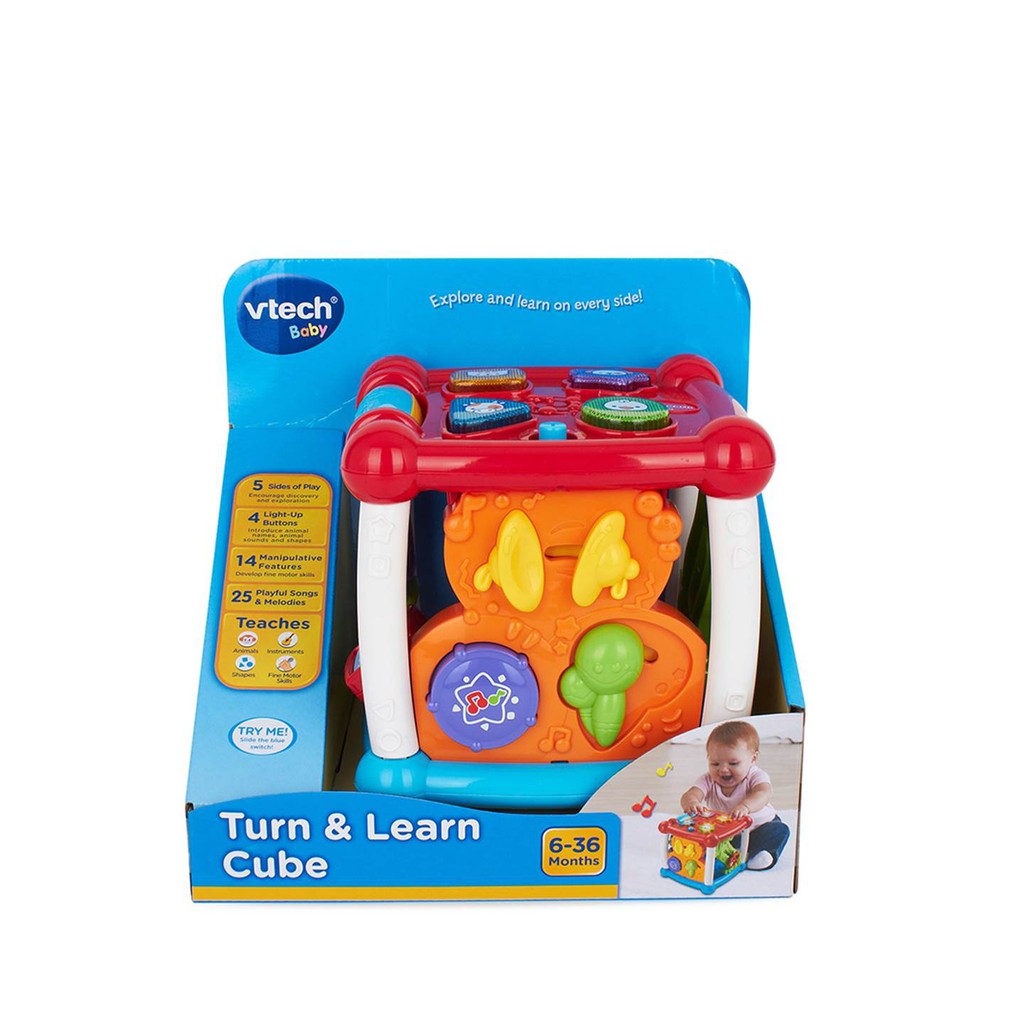[ใช้ 2 โค้ดลดเพิ่ม] Vtech Turn And Learn Cube Vt110150500000 | Shopee Thailand