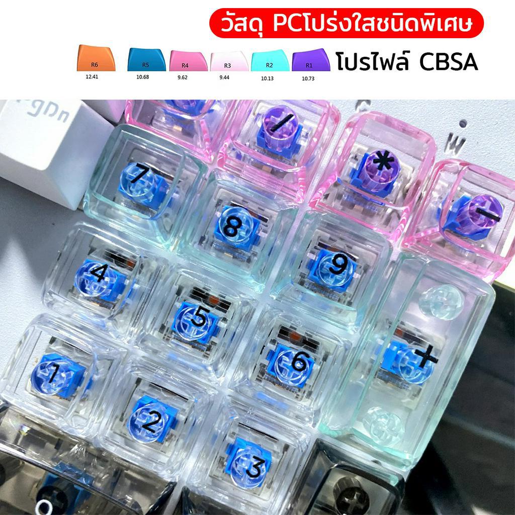 ปุ่มคีย์บอร์ด ใสคริสตัล Keycapsใส ปุ่มกด คีย์แคปNumpad ปุ่มคีย์บอร์ด ...