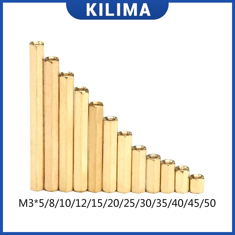 สกรูหกเหลี่ยม ทองเหลือง PCB M3 M3 ตัวเมีย 10 ชิ้น | Shopee Thailand