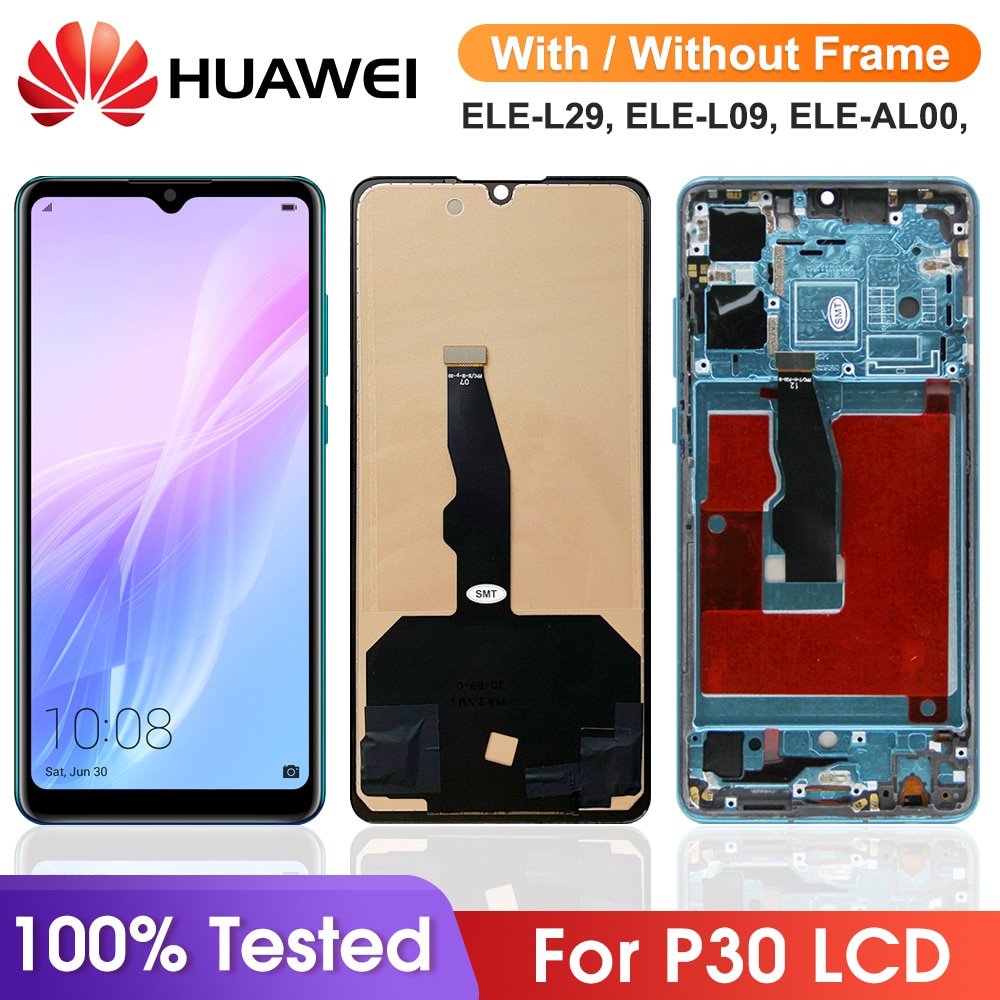 หน้าจอแสดงผล Lcd P30 ทดสอบ 100% พร้อมกรอบ แบบเปลี่ยน สําหรับ Huawei P30 ...