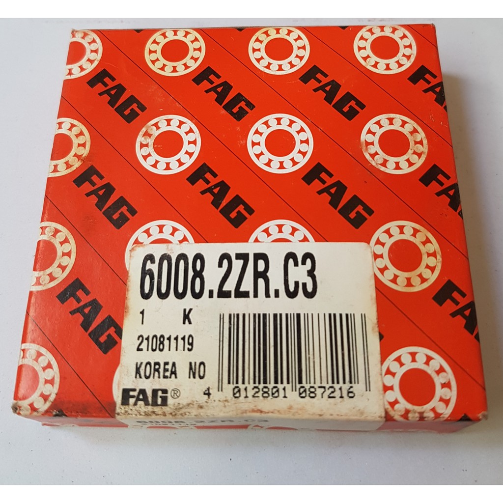 ตลับลูกปืนเม็ดกลม 6008 2ZR C3 FAG | Shopee Thailand