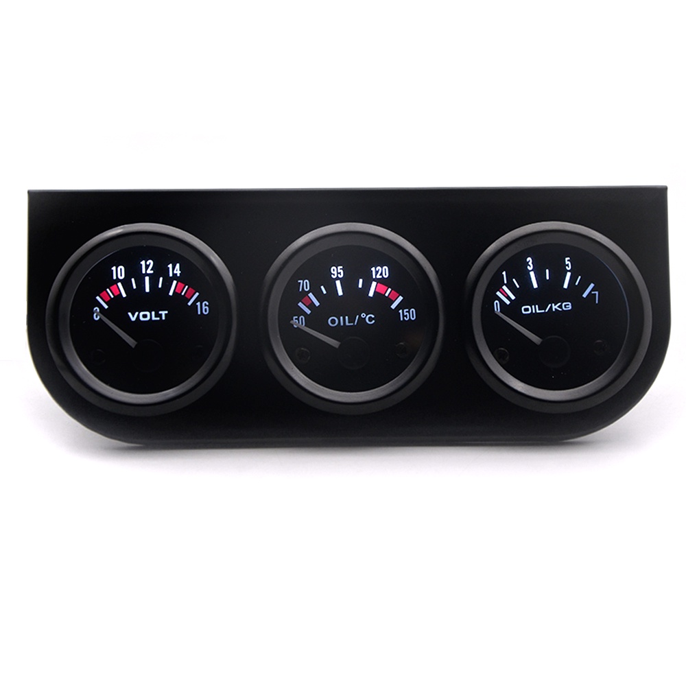 ชุดเกจวัดอุณหภูมิน้ํามัน โวลต์มิเตอร์ 52 มม. สีดํา พร้อมเซนเซอร์ ...