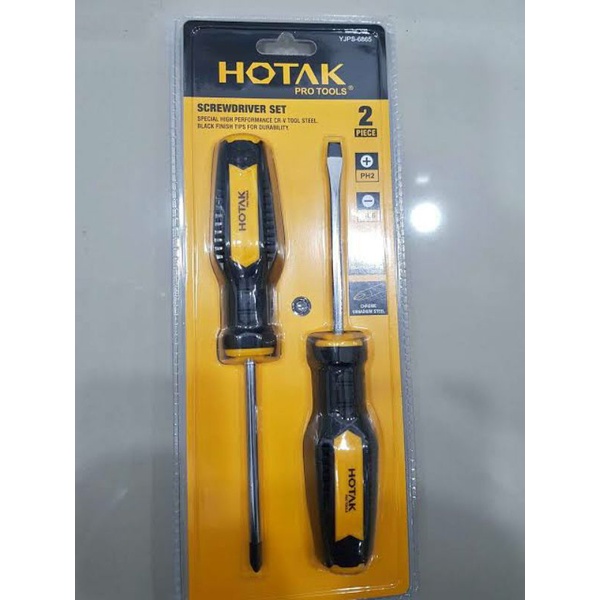 HOTAK Pro Tools ชุดไขควงแฉก PH2/แบน SL6 เกรต CR-V ขนาด 100 MM.YJPS ...