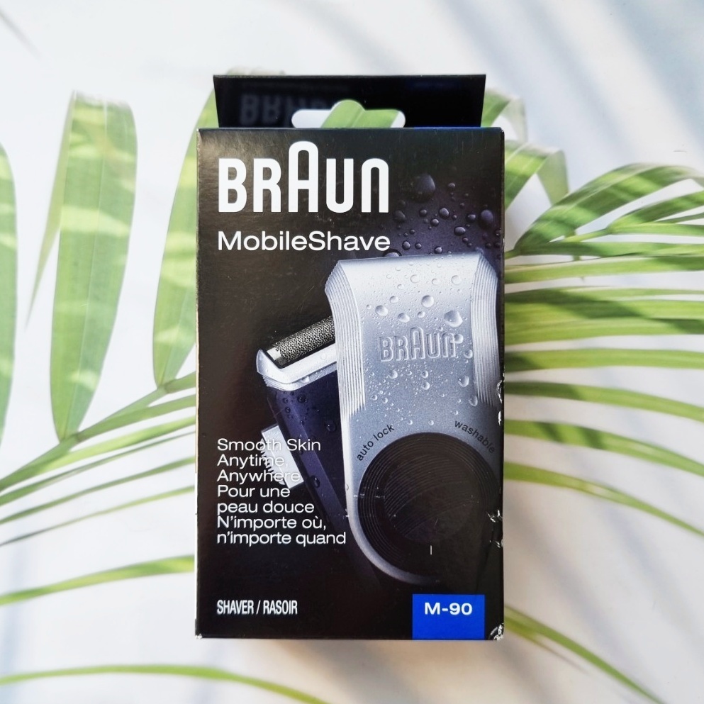 เครื่องโกนหนวด แบบพกพา สำหรับผู้ชาย Mobile Shave M-90 (Braun®) มีฟอยล์ ...