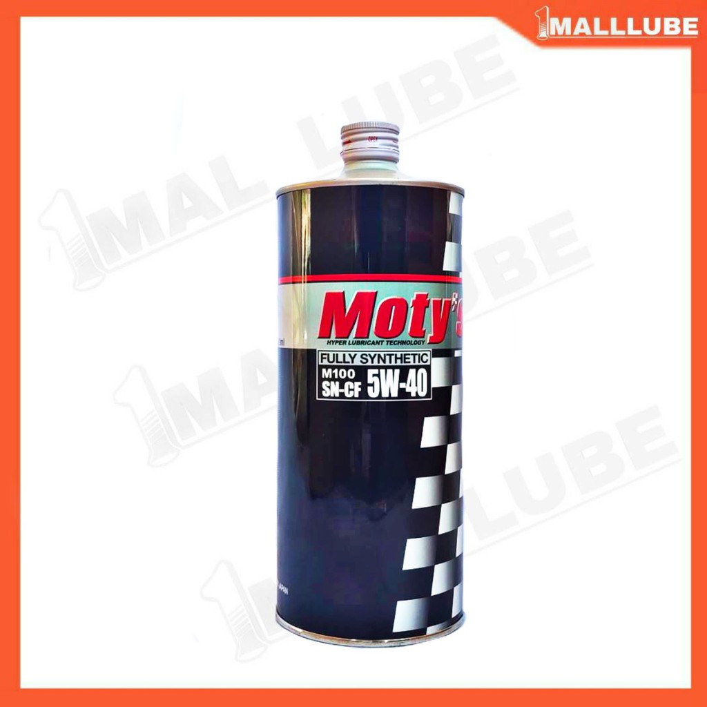 Moty's M100 FULLY SYNTHETIC OIL 5W-40 น้ำมันเครื่องสังเคราะห์แท้100% (1 ...