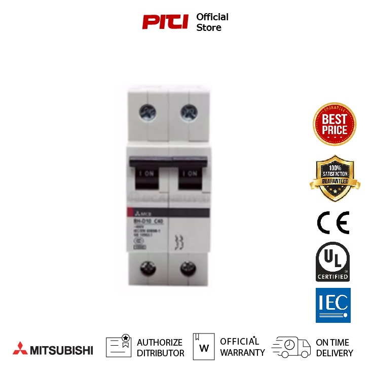 Mitsubishi BH-D10 2P 40A Miniature Circuit Breaker MCB ลูกย่อยเบรกเกอร์ | Shopee Thailand