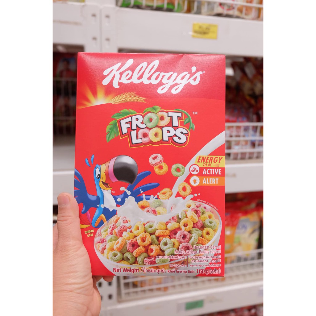 3รส kellogg's corn flakes cereal คอนเฟลก ซีเรียล อาหารเช้า FROOT LOOPS ...