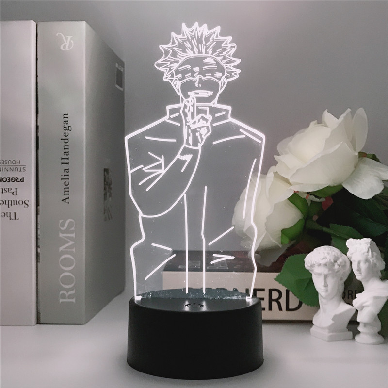 โคมไฟตั้งโต๊ะ 3 D Jujutsu Kaisen Night Light Led Gojo Satoru Itadori ...