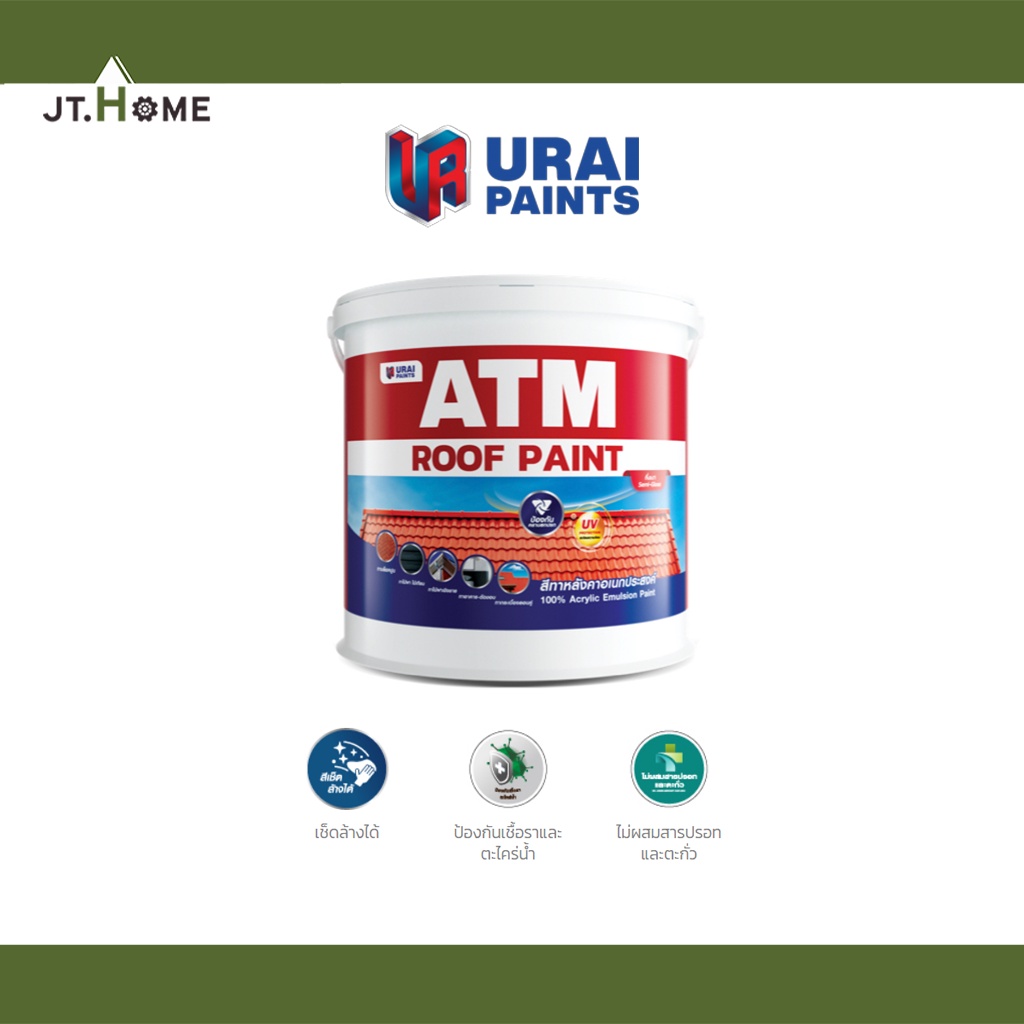 สีทาหลังคา รูฟเพ้นท์ เอทีเอ็ม ATM Roof Paint ขนาด 3.785 ลิตร แกลลอน ...