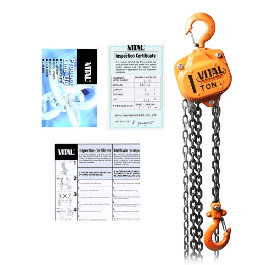 VITAL รอกโซ่แบบมือสาว รุ่น VL5-10 ยก 1 ตัน ( ลูกปืน ) | Shopee Thailand