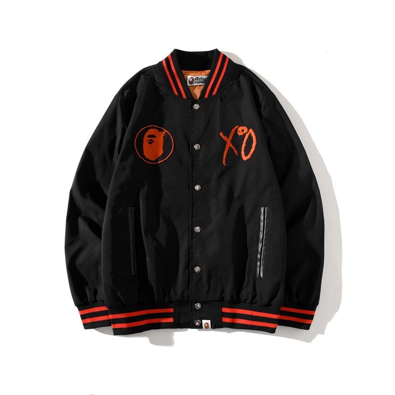 hiphoppie Bape x xo joint casual embroidered jacket | Shopee Thailand