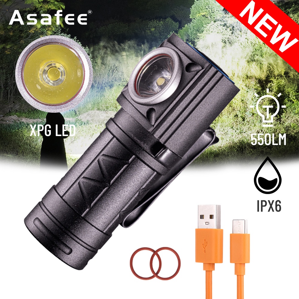 Asafee 550LM T201 XPG LED Multi-Function L-Shaped มุมไฟหน้าขึ้นและลง 90 ...