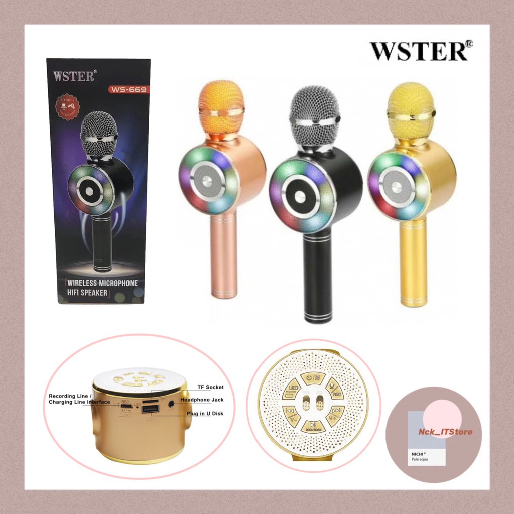 ไมโครโฟน WSTER Microphone WS-669 ไมโครโฟนพกพา | Shopee Thailand