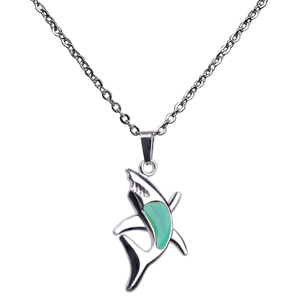 พร ้ อมส ่ งMagic Color Change Shark Necklace เครื ่ องประดับแฟชั ่ น ...