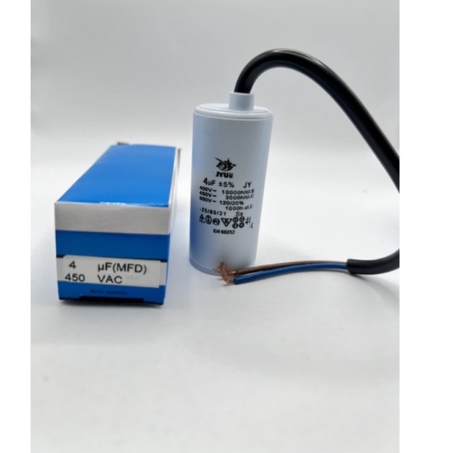 4uf 450v capacitor มีสาย 2สาย running capacitor electricmotor 2 สายของ ...