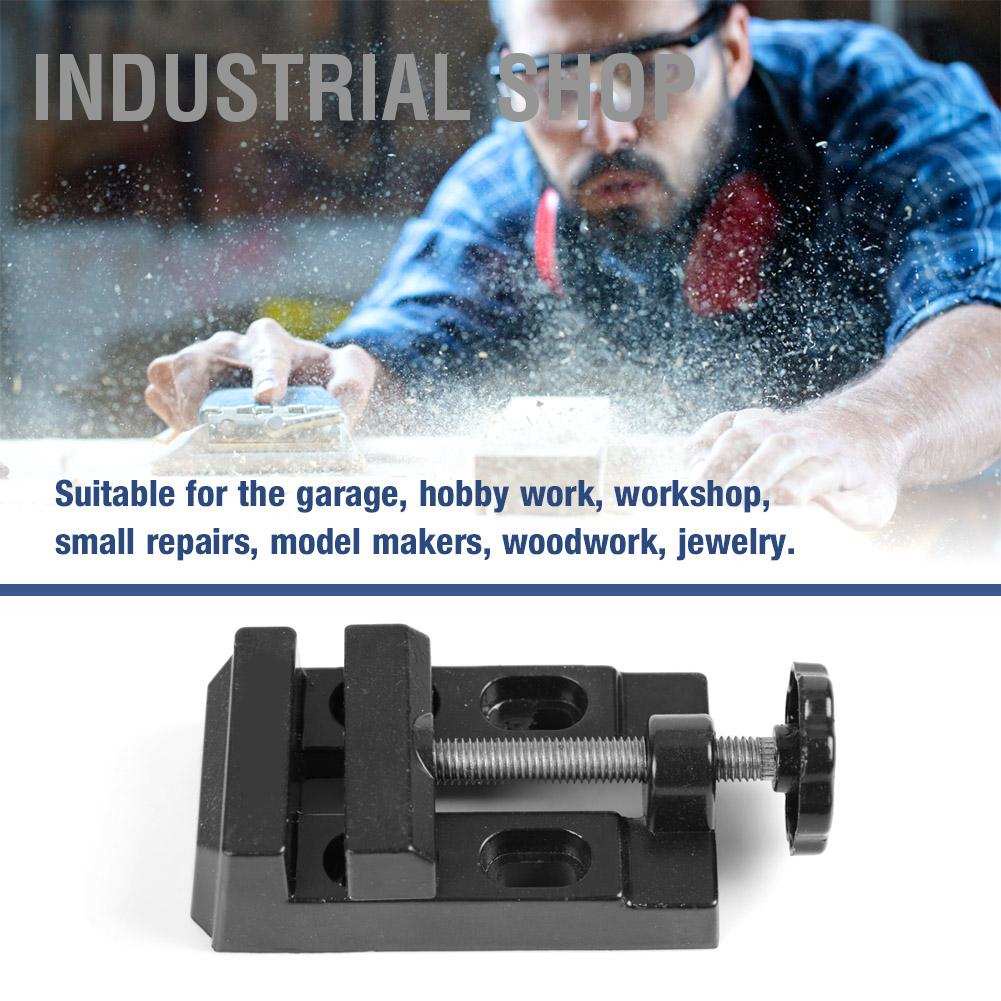 Industrial Shop Mini Flat Clamp Bench Vise Aluminum Alloy Drill Press ...