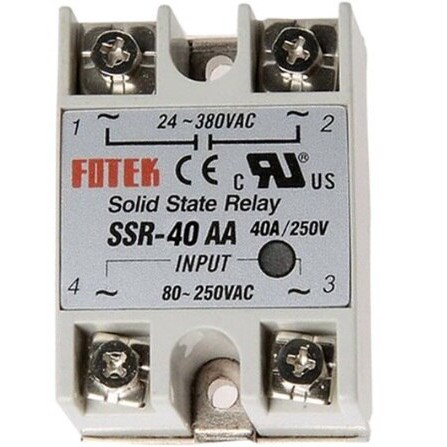 Solid State Relay Input 80-250V OUTPUT 24-380VAC SSR-40AA 40A AC (สติกเกอร์มีรอยนิดหน่อยนะครับ ...