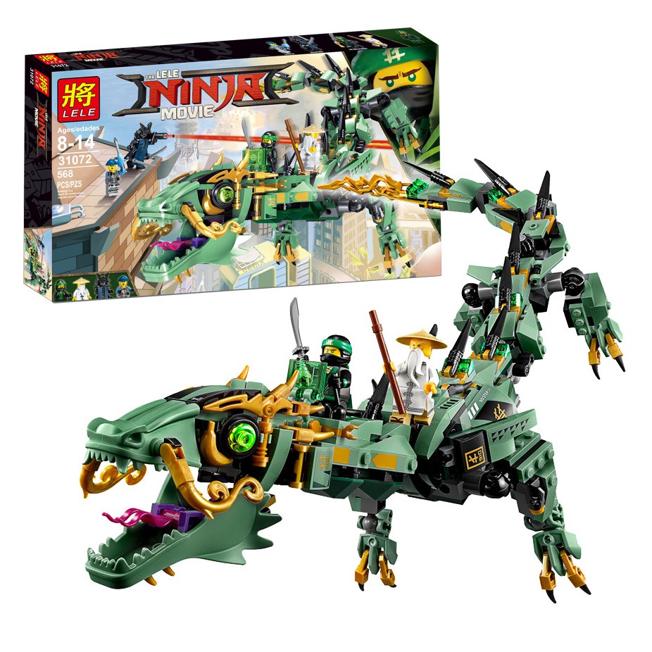 LELE Ninjago Green Ninja Mech Dragon ตัวต่อนินจาโกมังกรยักษ์ ยาว60ซม ...