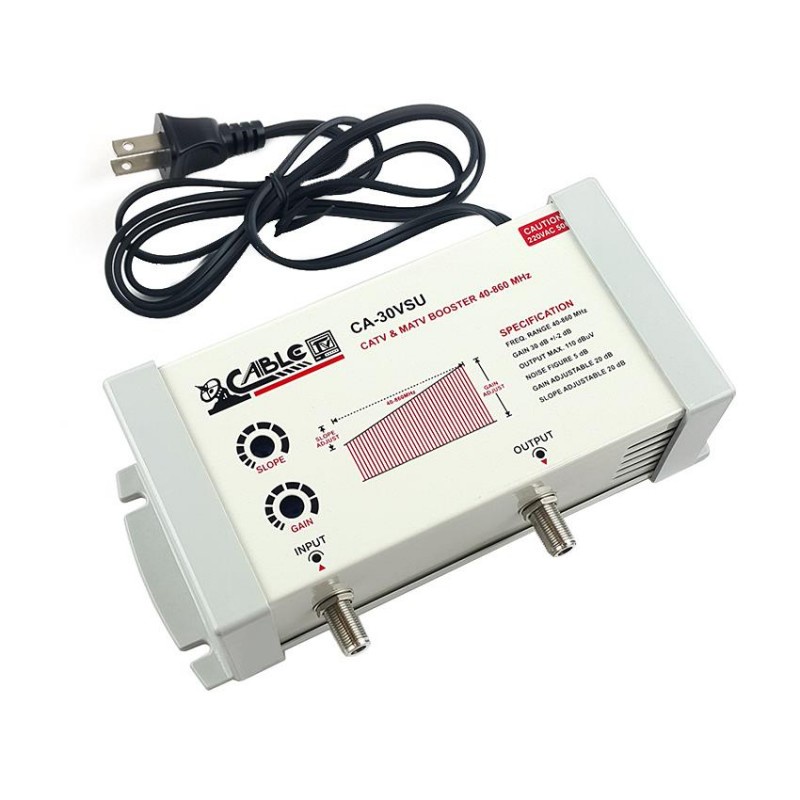Booster ขยายสัญญาณRFระบบเคเบิ้ลทีวี(CATV, MATV) CABLE CA-30VSU | Shopee ...