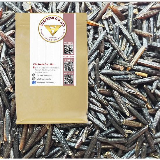 Wild Rice (Zizania)Grade A USA ข้าวป่ายักษ์ ข้าวป่าสีดำ ข้าวสีดำอเมริกา ...