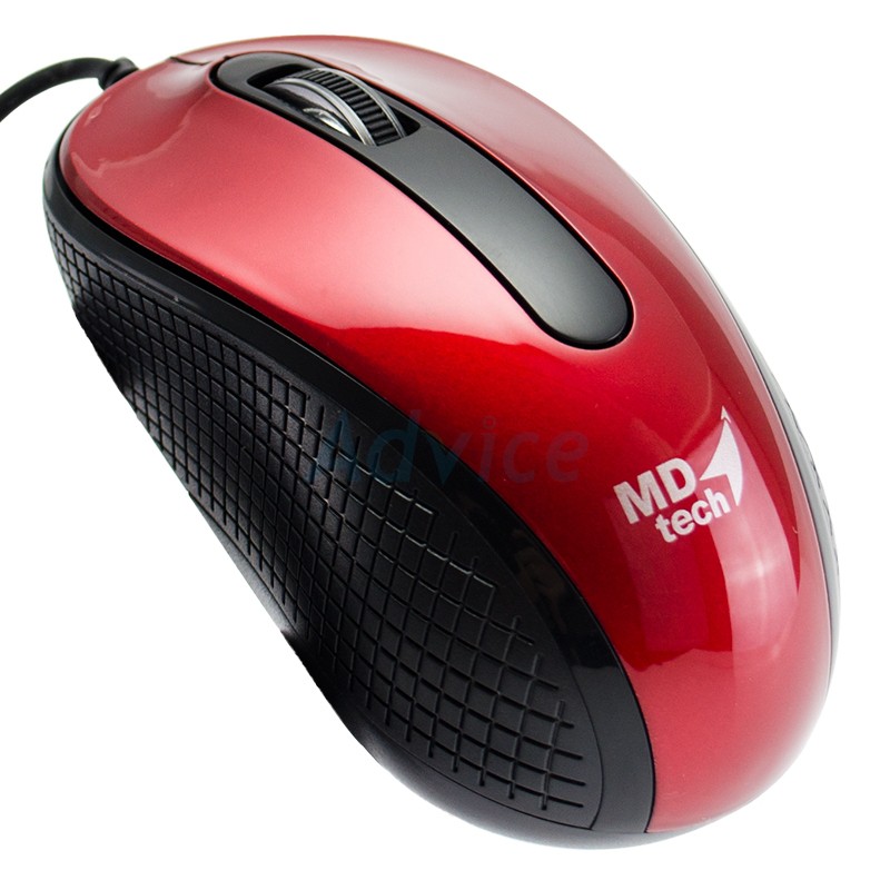 USB Optical Mouse MD-TECH (MD-18) Red/Black | Shopee Thailand