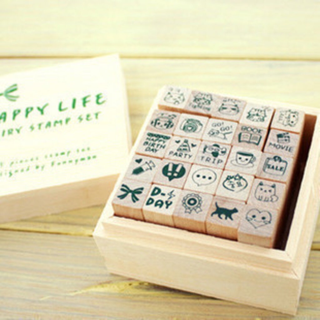 ตัวปั๊ม HAPPY LIFE DAIRY STAMP SET | Shopee Thailand