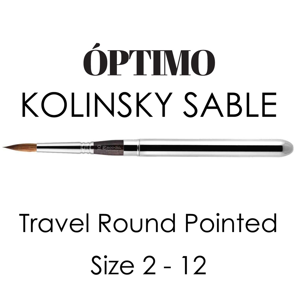 Escoda OPTIMO Travel Brush Round Pointed [1215] / พู่กันพกพา รุ่น OPTIMO แบรนด์ Escoda | Shopee ...