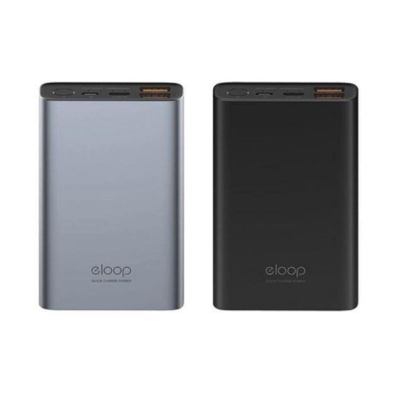 Eloop ของเเท้ Power Bank 12,000mAh รุ่น E36 ของเเท้สินค้าผ่านมาตรฐาน มอก. สีดำ สีเทา | Shopee ...