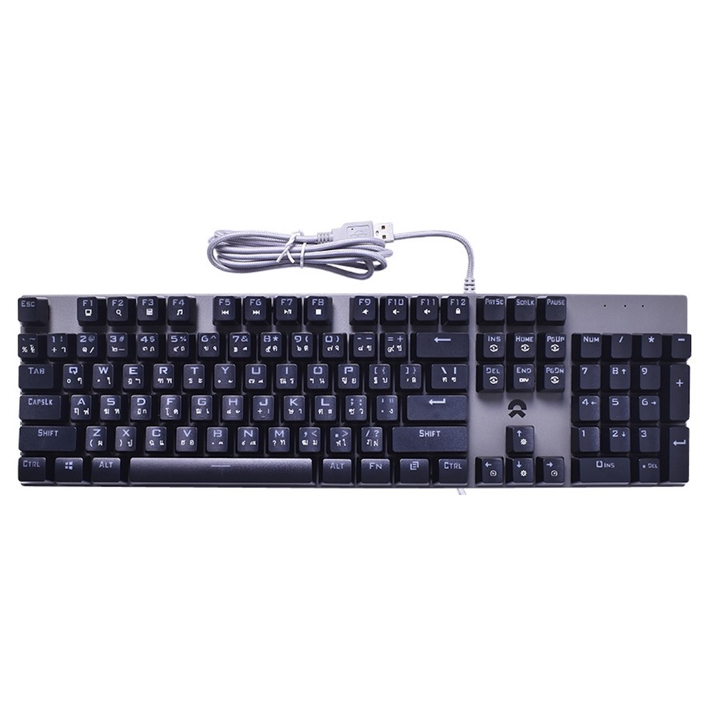 🏆🚀ส่งเร็ว🚀 OKER K428 Keyboard Mechanical MIXED BACKLIT Gaming Blue switch คีย์บอร์ดไฟเรืองแสง ...