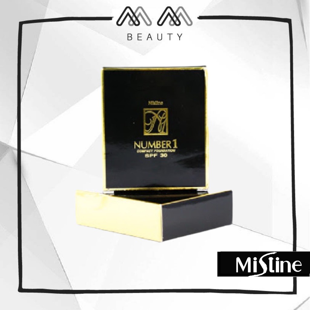 แป้งพัฟ Mistine number 1 compact foundation SPF30 มิสทีน แป้ง นัมเบอร์วัน | Shopee Thailand