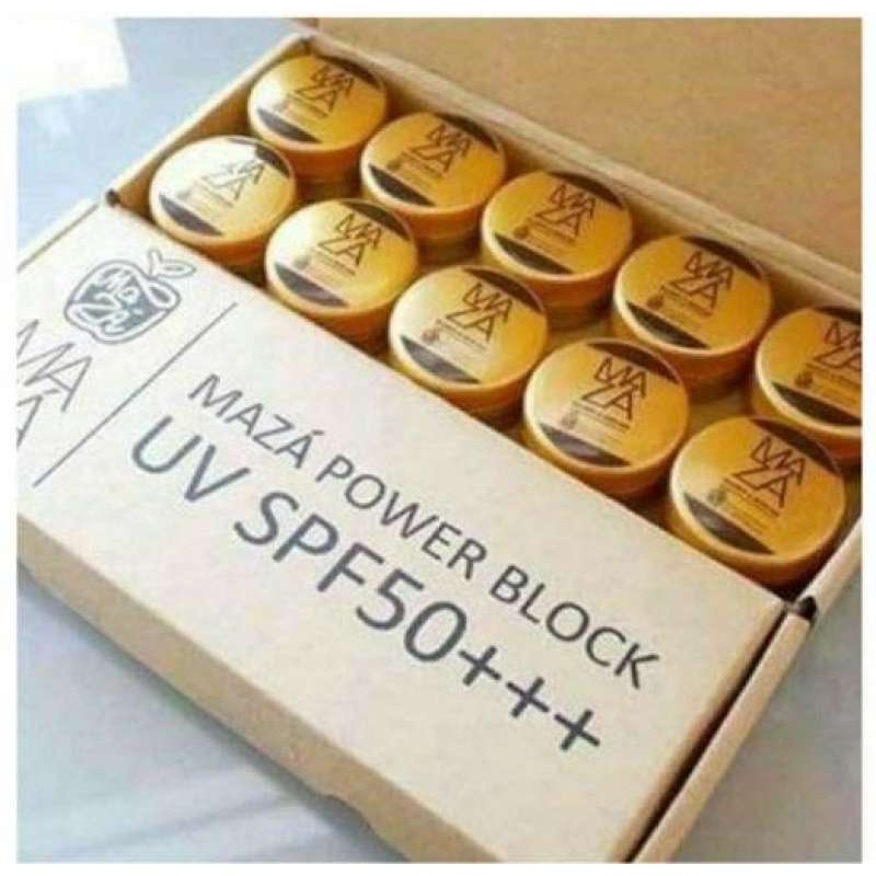 ครีมกันแดดมาซ่า UV MAZA Sunscreen SPF 50 (PA++) ขนาด 5 กรัม (ยกกล่อง บรรจุ 10 ชิ้น) | Shopee ...