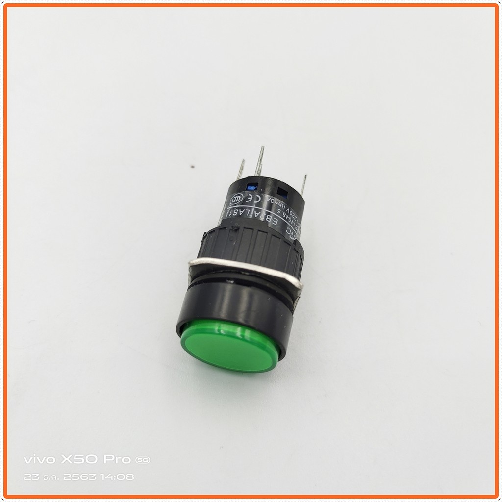 MODEL:LA16Y-11DZ PUSH BUTTON SWITCH 16MM. สวิตซ์ปุ่มกดมีแลมป์กลมล็อค 16 ...