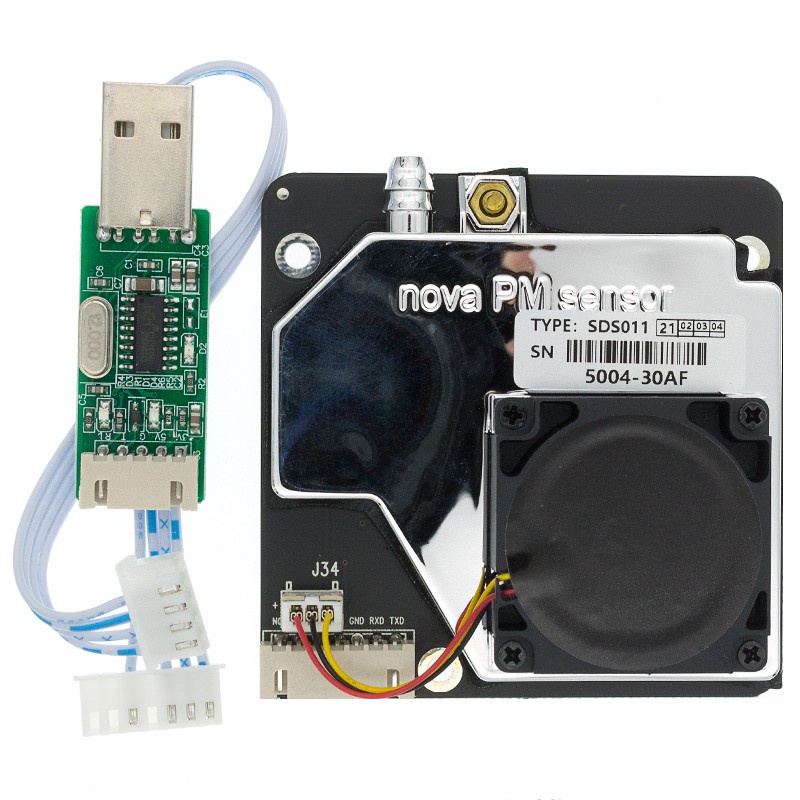 Nova Pm Sensor Sds011 โมดูลเซนเซอร์ตรวจจับฝุ่นคุณภาพสูง Pm2.5 | Shopee ...