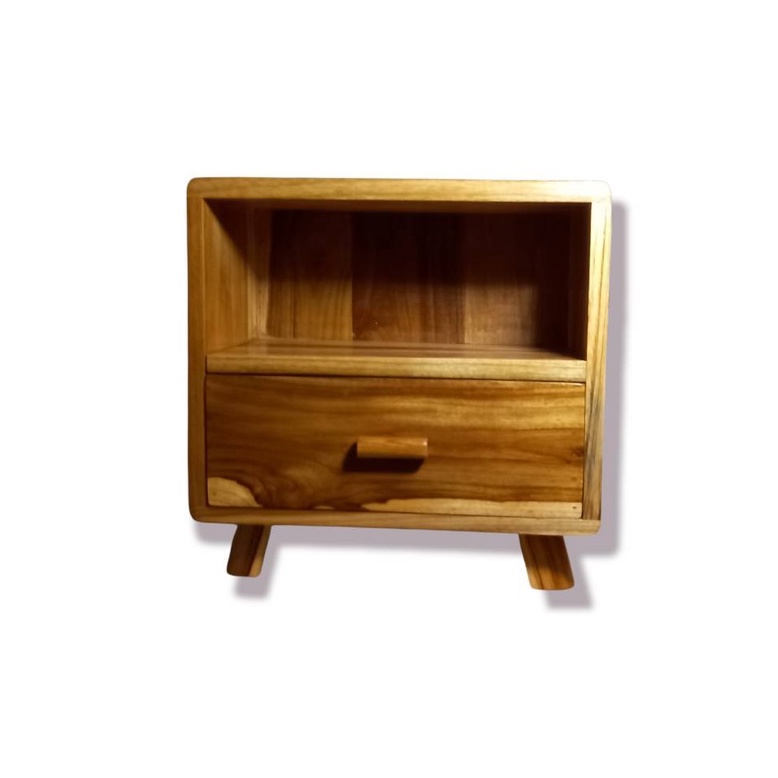 ตู้ข้างเตียงจิ๊วไม้สัก ตู้โชว์ สไตล์มินิมอล - [ Bebside cabinet wood ...
