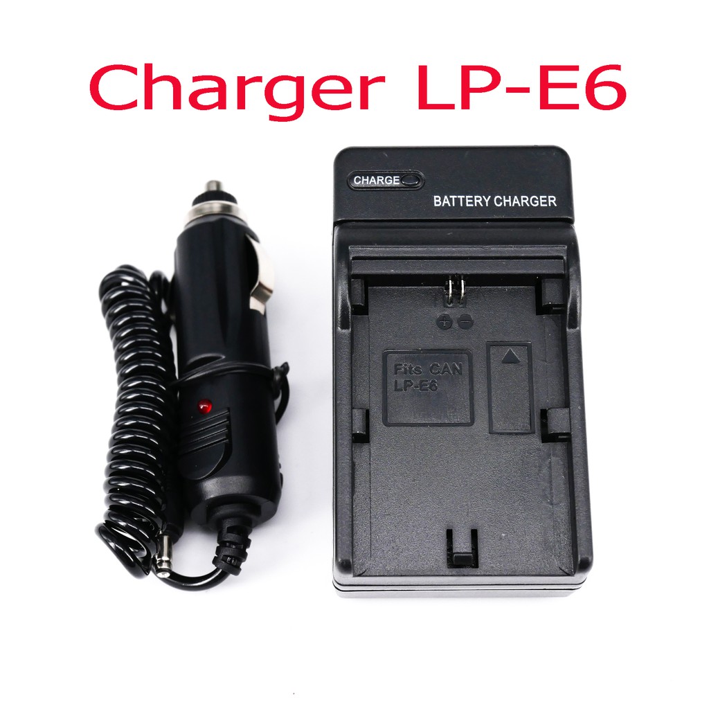 LP-E6 Charger แท่นชาร์จในบ้าน พร้อมสายชาร์จในรถ แบตเตอรี่ Canon EOS 60D ...