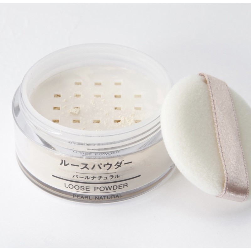 ของใหม่ของแท้100% MUJI Loose Powder แป้งฝุ่น ขนาด 18g. (แบบกระปุกพร้อม ...