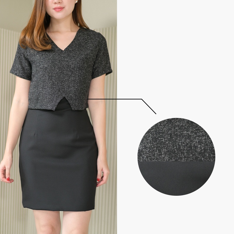 CRAYONBRAND - ชุดเดรส รุ่น Stephanie dress (chanel) | Shopee Thailand