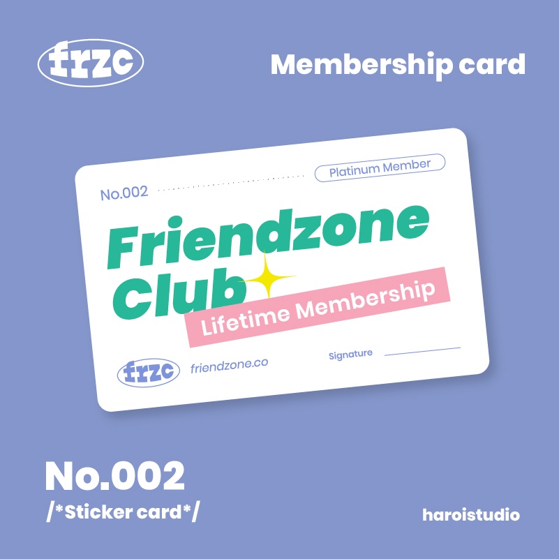 Haroi studio - Friendzone club sticker card | Shopee Thailand