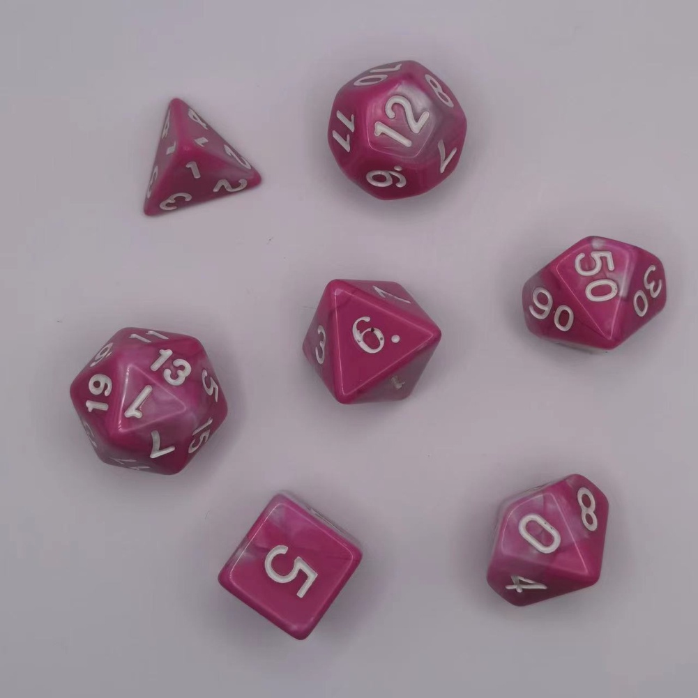 Ready Stock Transparent Flash Point Multi-Faceted Dice Set Table Game ...