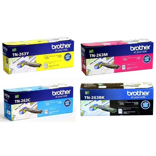 [ของแท้] ตลับ Toner Brother TN-263 BK,C,M,Y ชุด 4 สี For Brother MFC ...